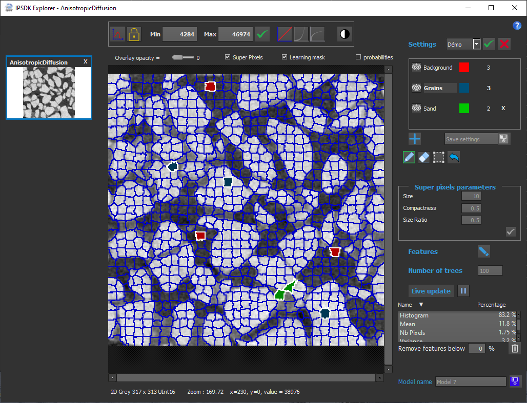 Segmentation using Super-pixel in IPSDK Explorer - Reactiv IP